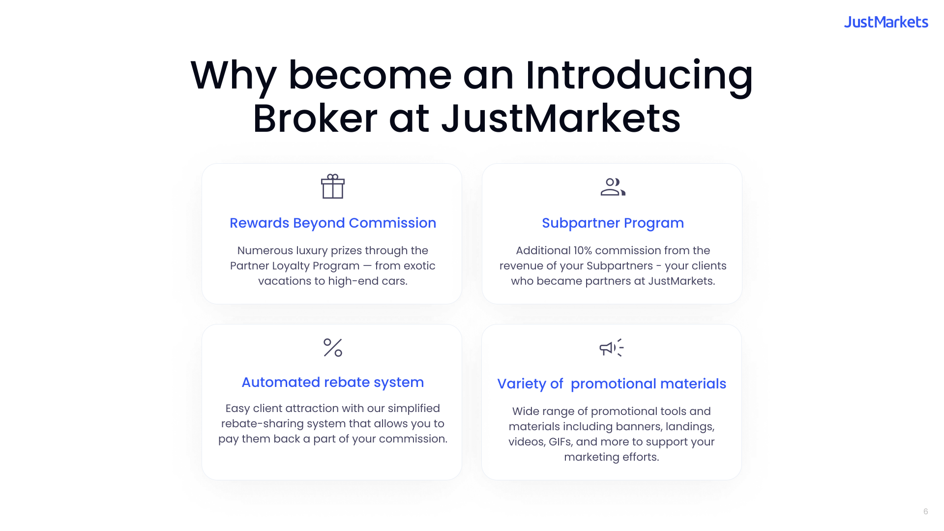 Everything about Introducing Broker program – JustMarkets Help Center