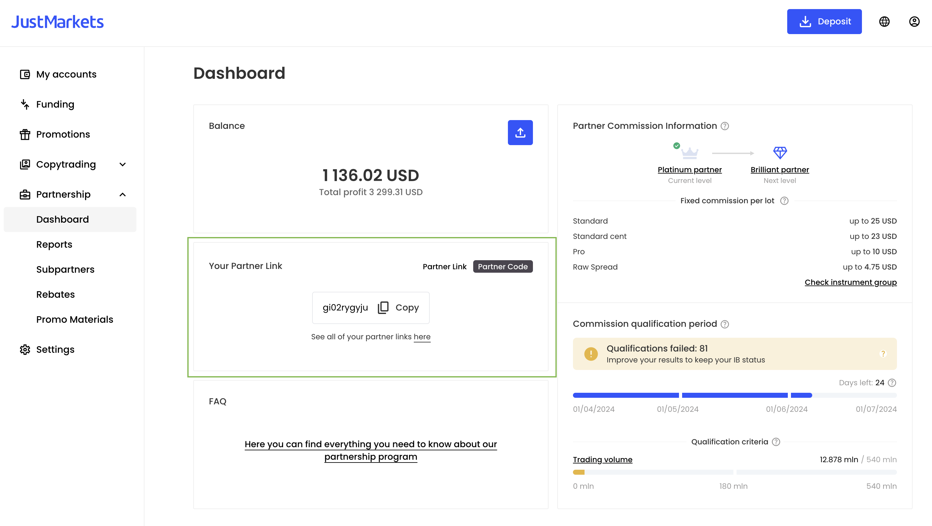 What is a partner code? – JustMarkets Help Center